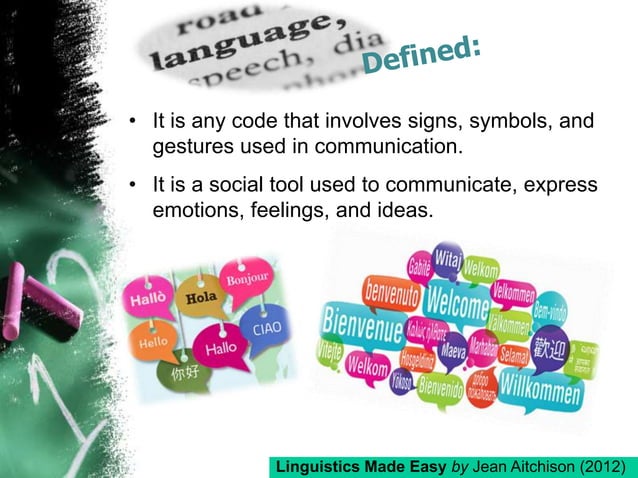 Hockett’s language features | PPTX | Technology & Computing