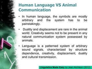 Hockett’s language features | PPTX