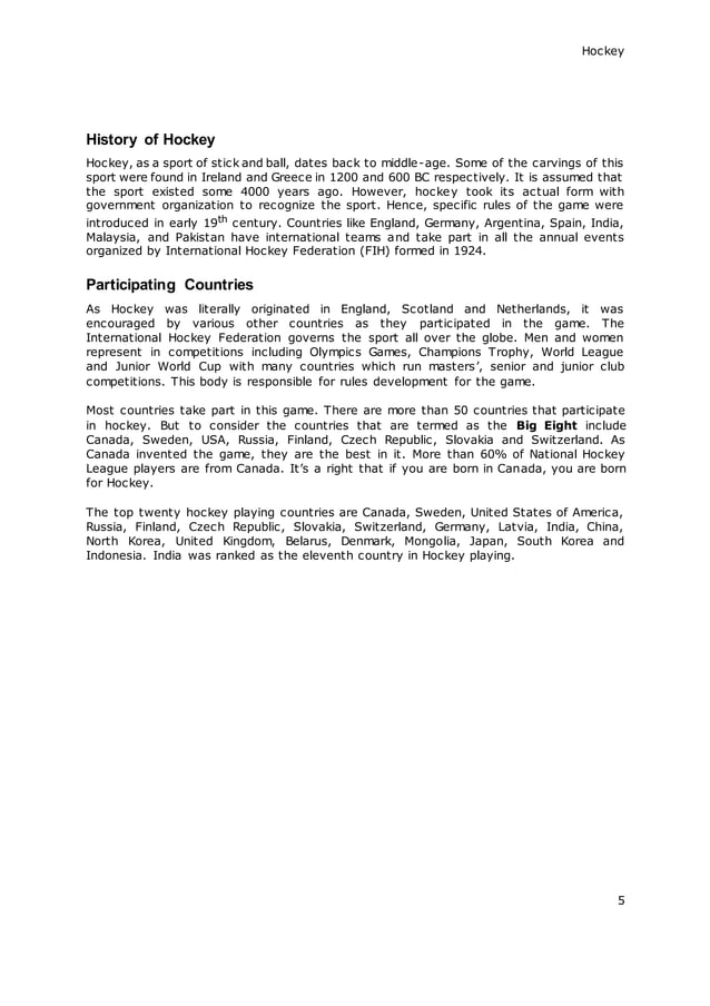 Hockey project class12 | DOCX