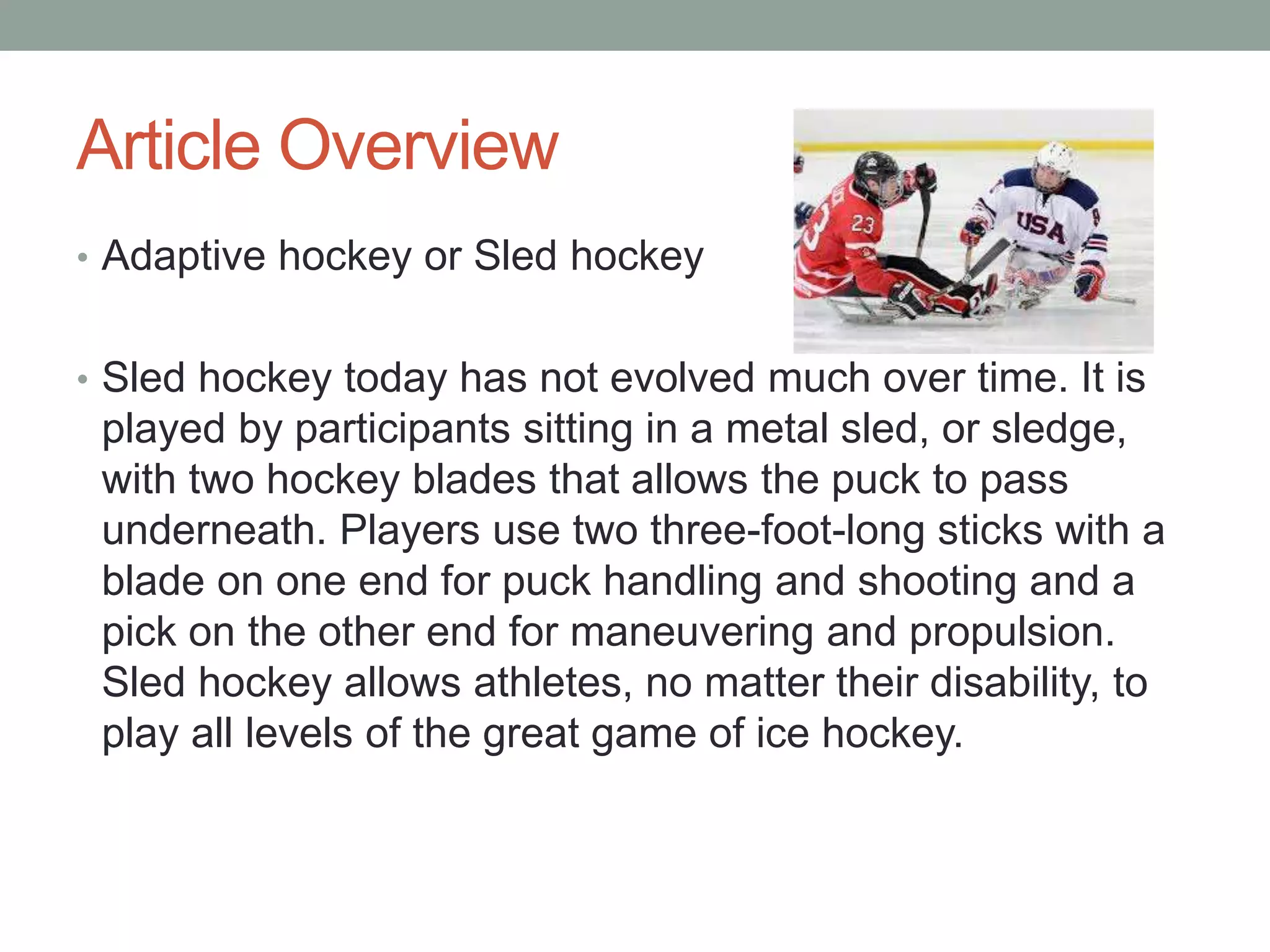 Hockey's rise in diversity | PPTX