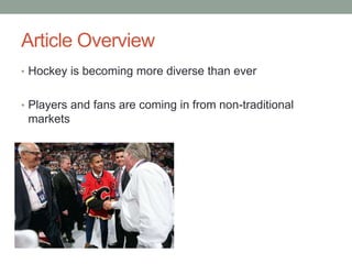 Hockey's rise in diversity | PPTX