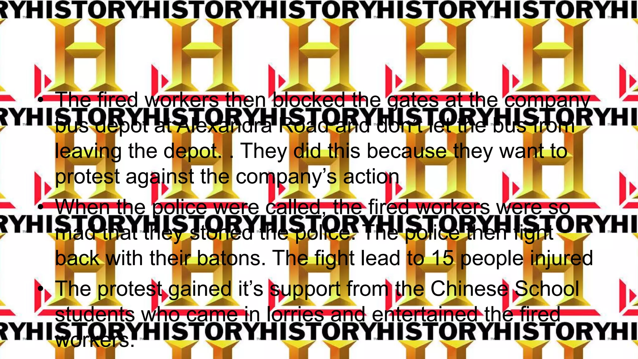 Secondary 2 History-Hock Lee Bus Riot | PPTX