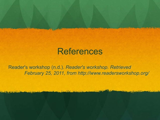 Reading Workshop Overview | PPT