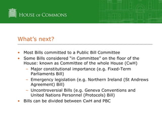 House of Commons legislative process | PPT