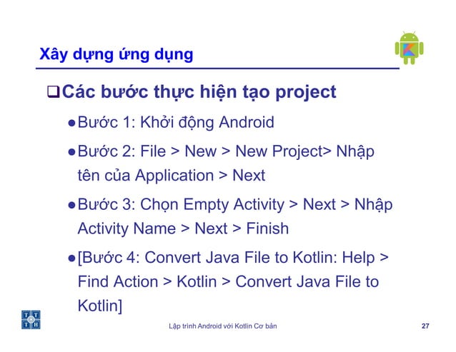 Tài liệu học Lập trình Android với Kotlin cơ bản - Trung tâm Tin học ...