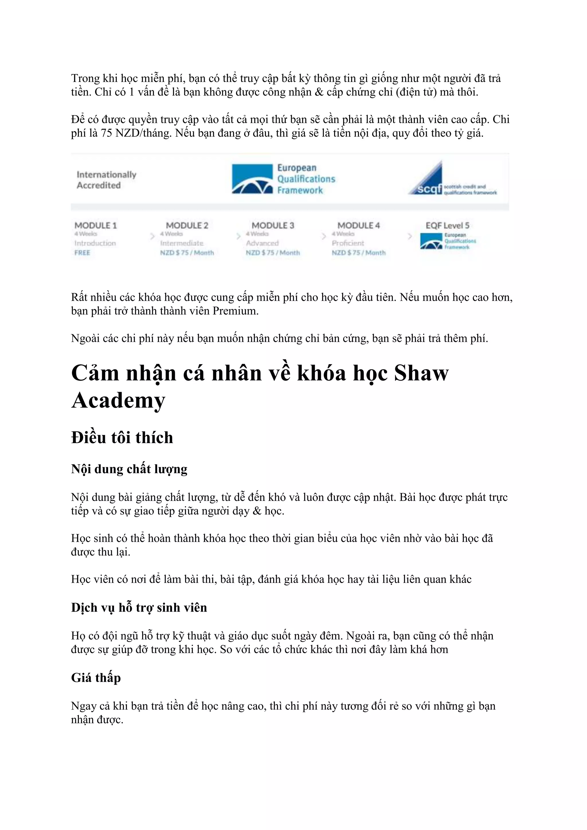 Hoc truc tuyen voi shaw academy | PDF