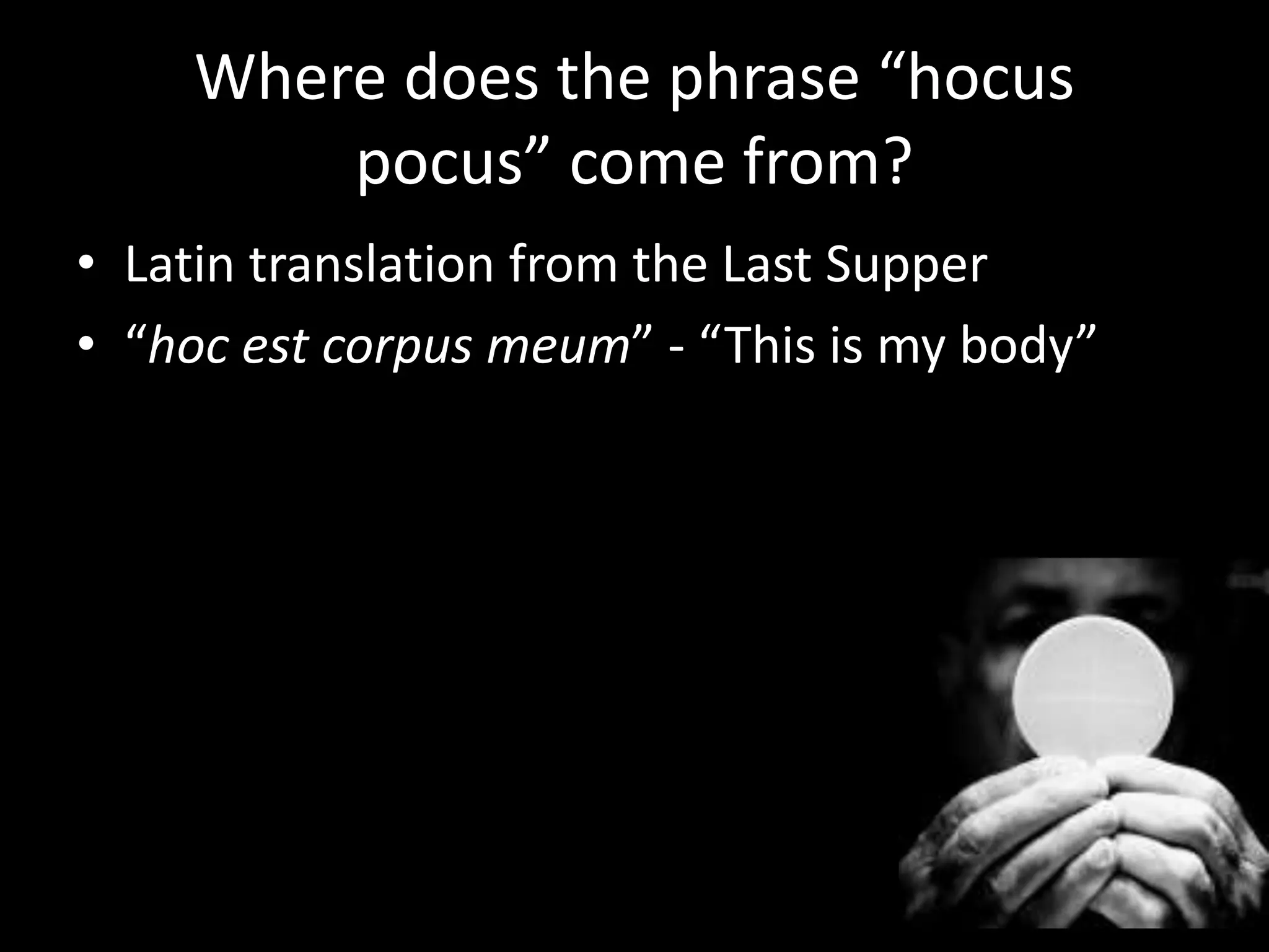 Hocus Pocus Theology - Part I | PPTX