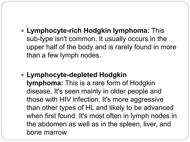 Hodgkin's lymphoma | PPTX | Cancer | Diseases and Conditions