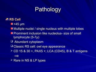 Hodgkin’s Lymphoma classification and etiopathogenesis | PPT