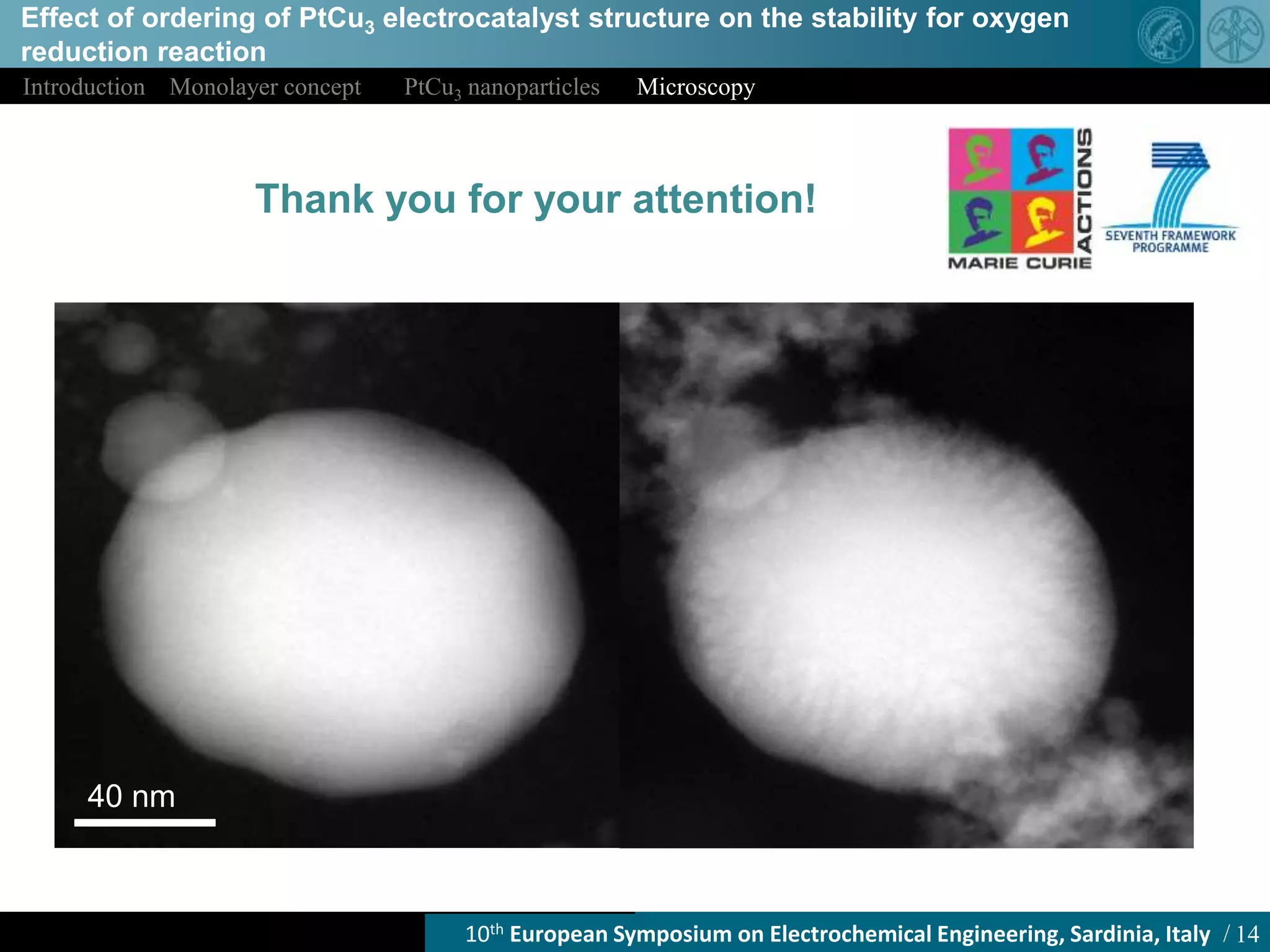 Effect of ordering of PtCu3 electrocatalyst structure on the stability ...