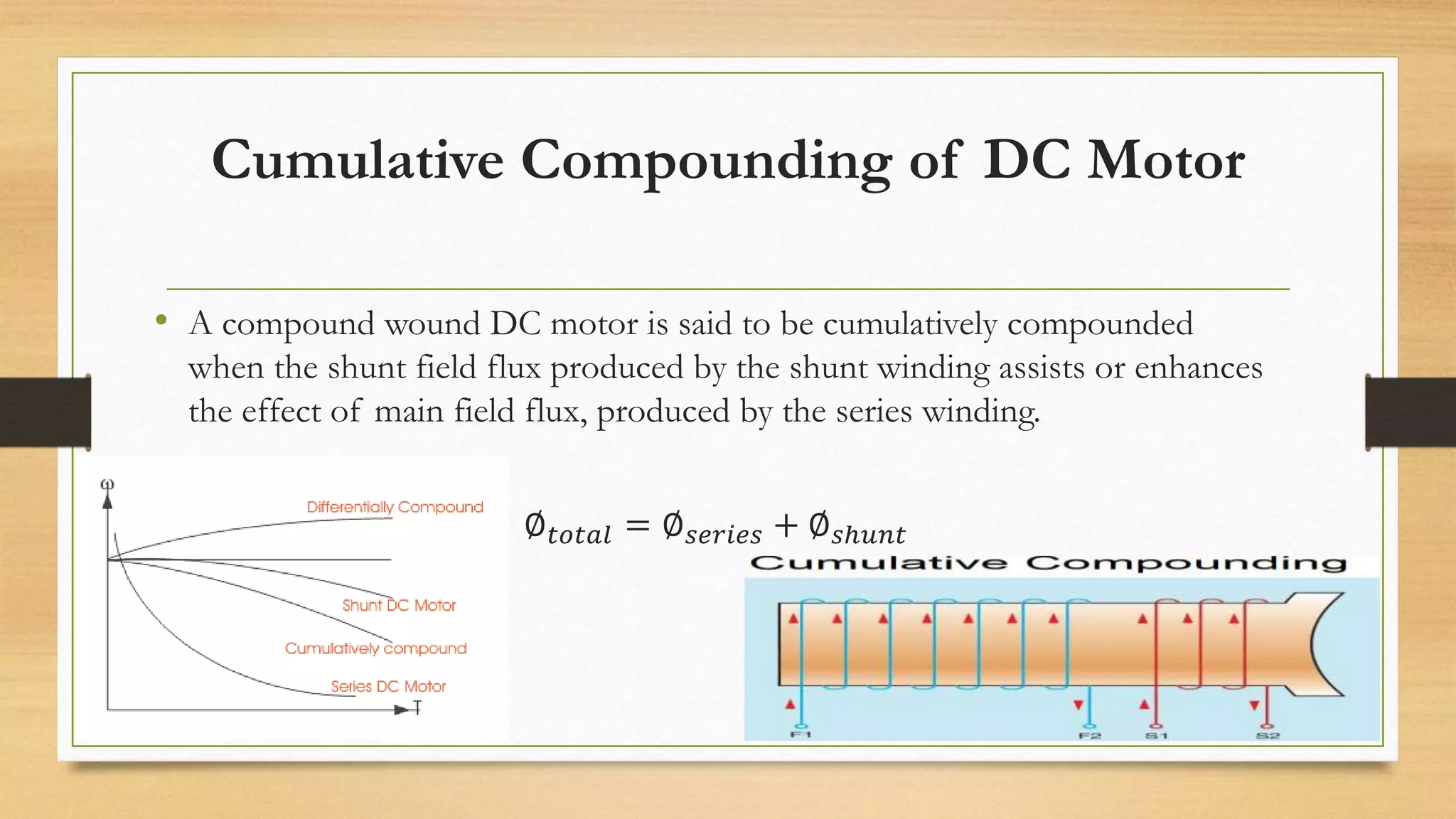 DC compound motor ppt | PPTX
