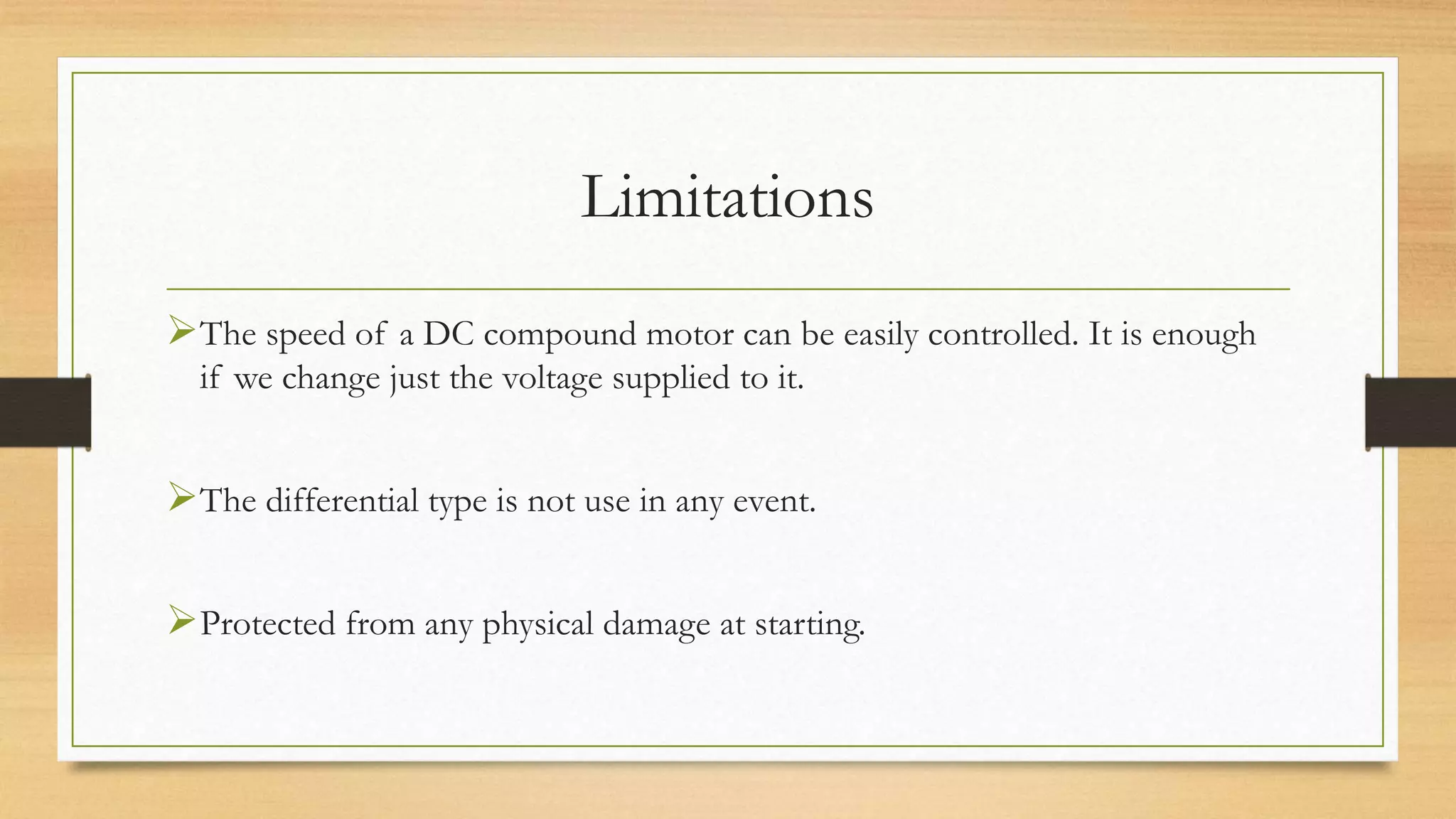 DC compound motor ppt | PPTX