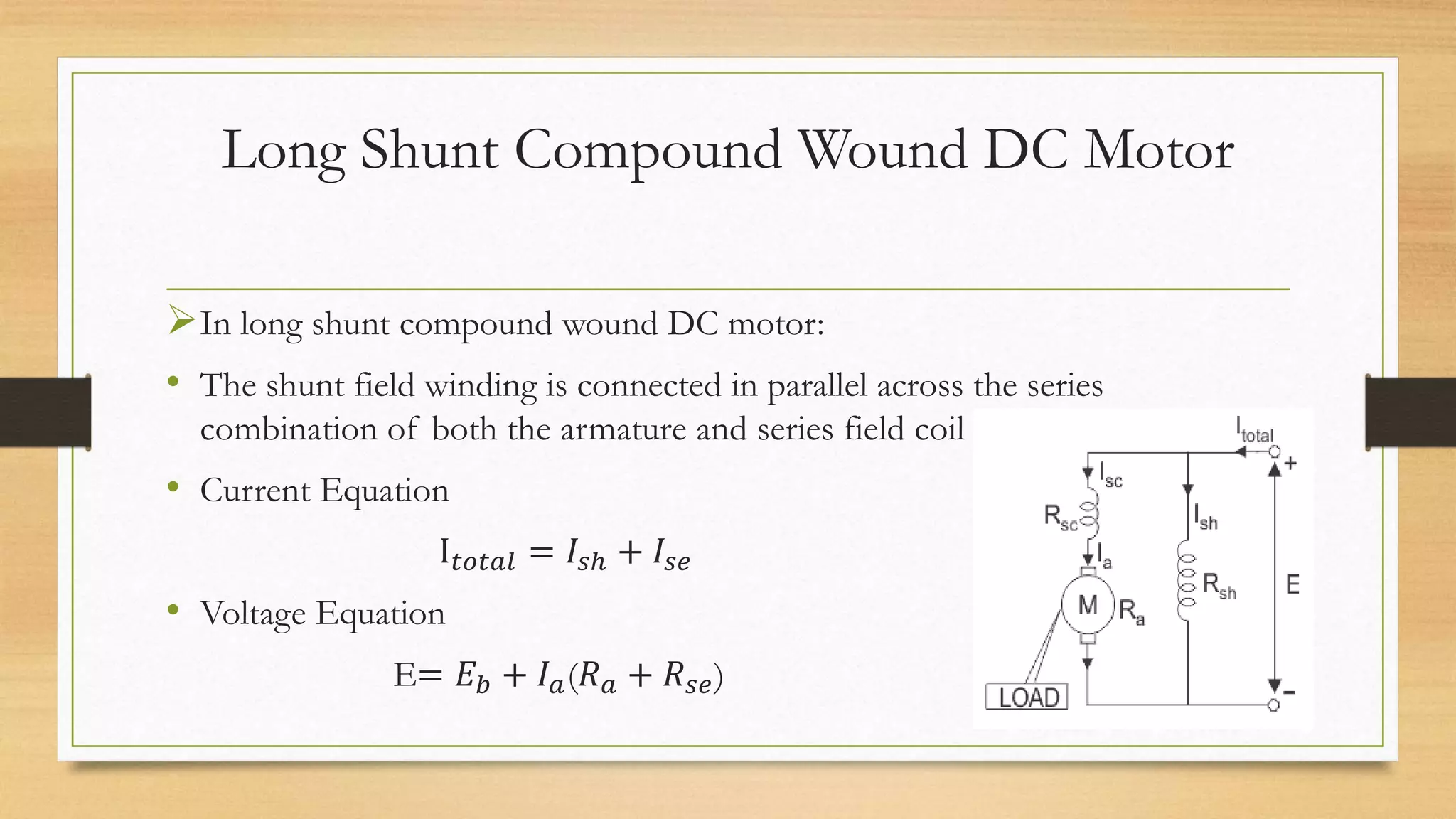 DC compound motor ppt | PPTX