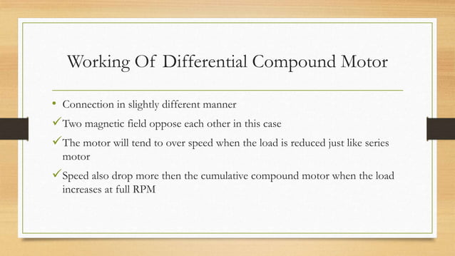 DC compound motor ppt | PPTX | Motorcycles | Automotive