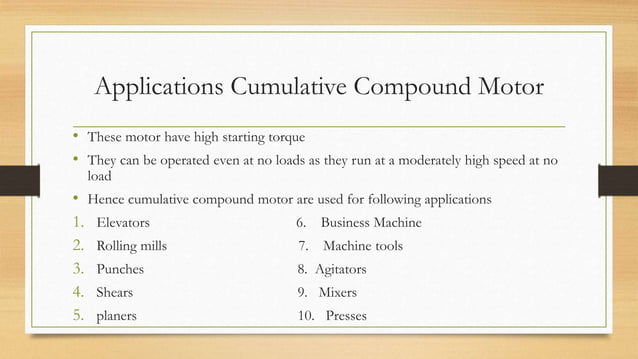 DC compound motor ppt | PPTX | Motorcycles | Automotive