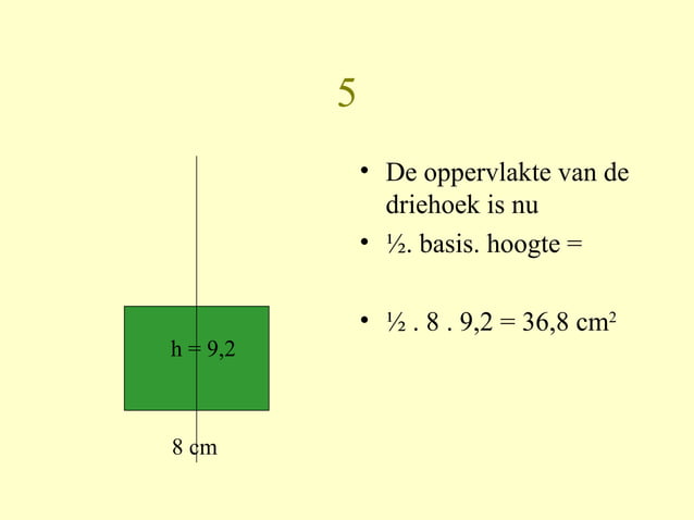 oppervlakte gelijkbenige driehoek | PPT