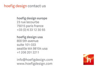 Hoefig Design Brochure | PPT