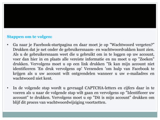 Hoe kan ik mijn Facebook-account ontgrendelen? | PPTX
