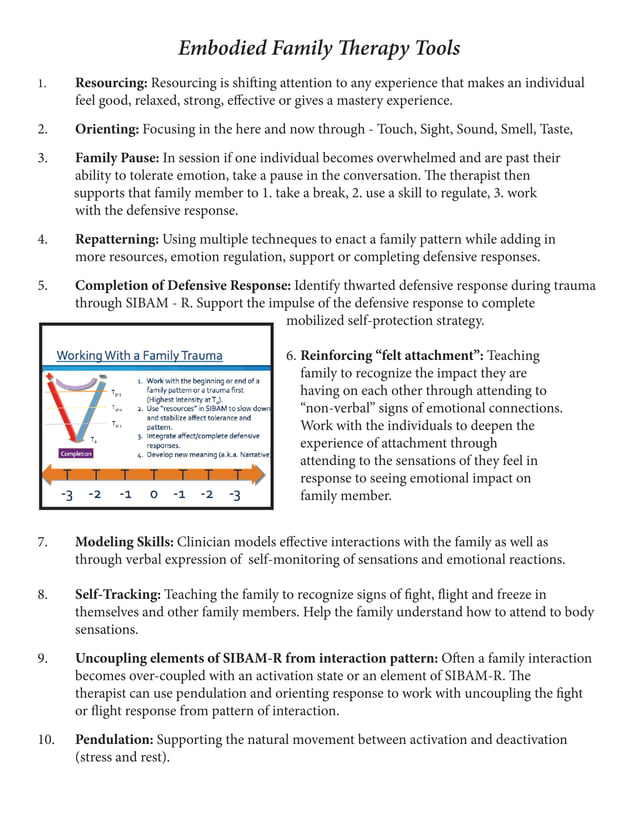 Embodied Family Therapy Somatic Experiencing | PDF
