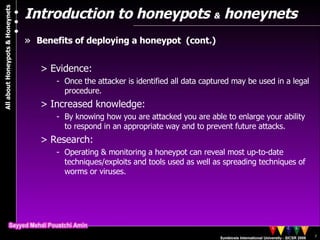 All about Honeypots & Honeynets | PPT | Technology & Computing