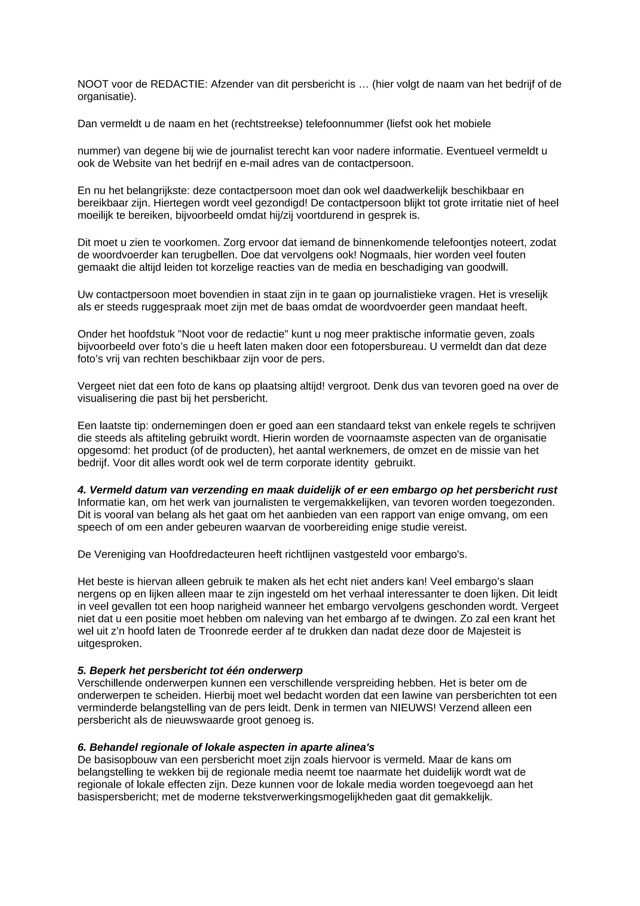 Hoe schrijf ik een persbericht | PDF