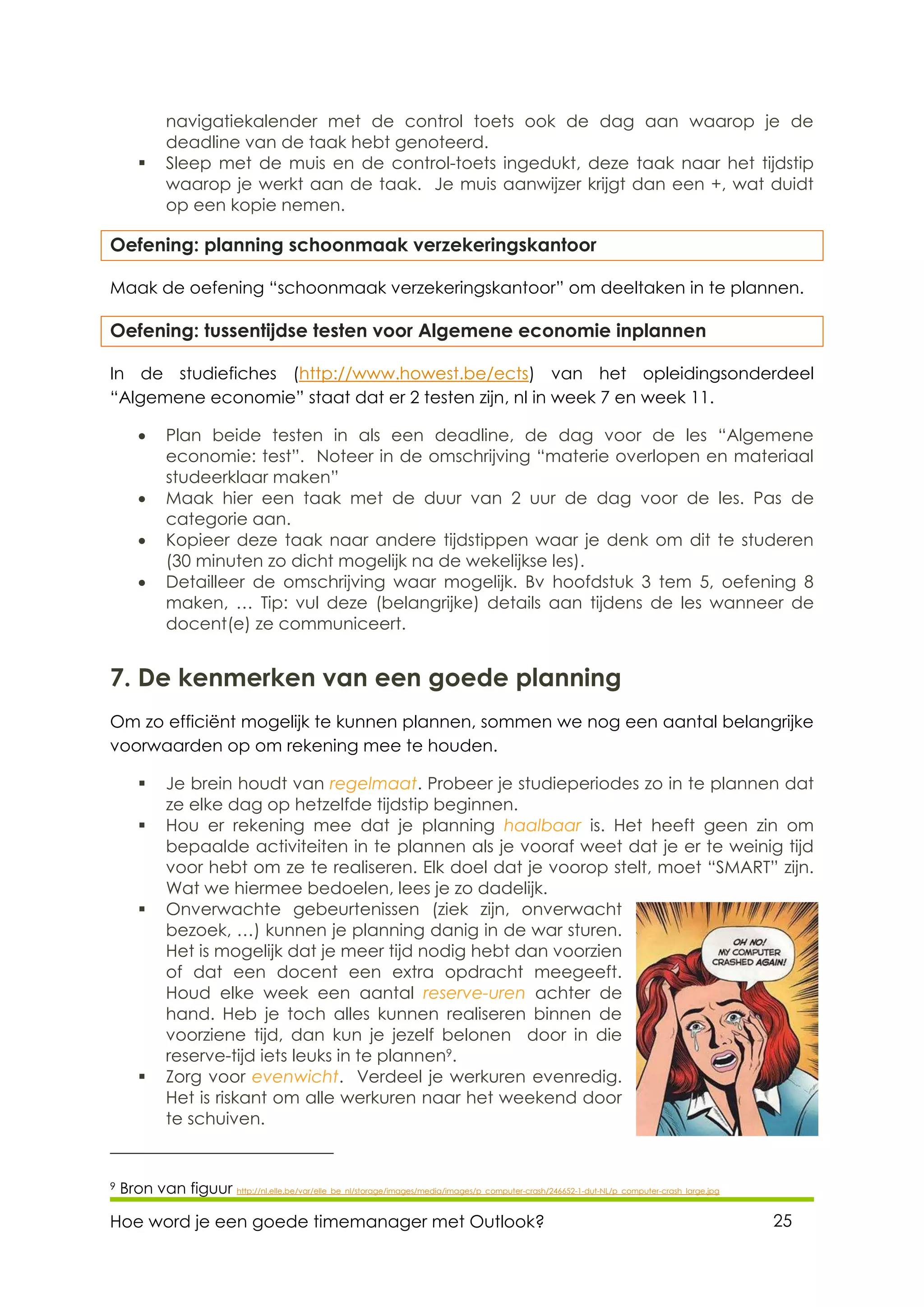 deel 1: Hoe word je een goede timemanager met outlook: handleiding | PDF