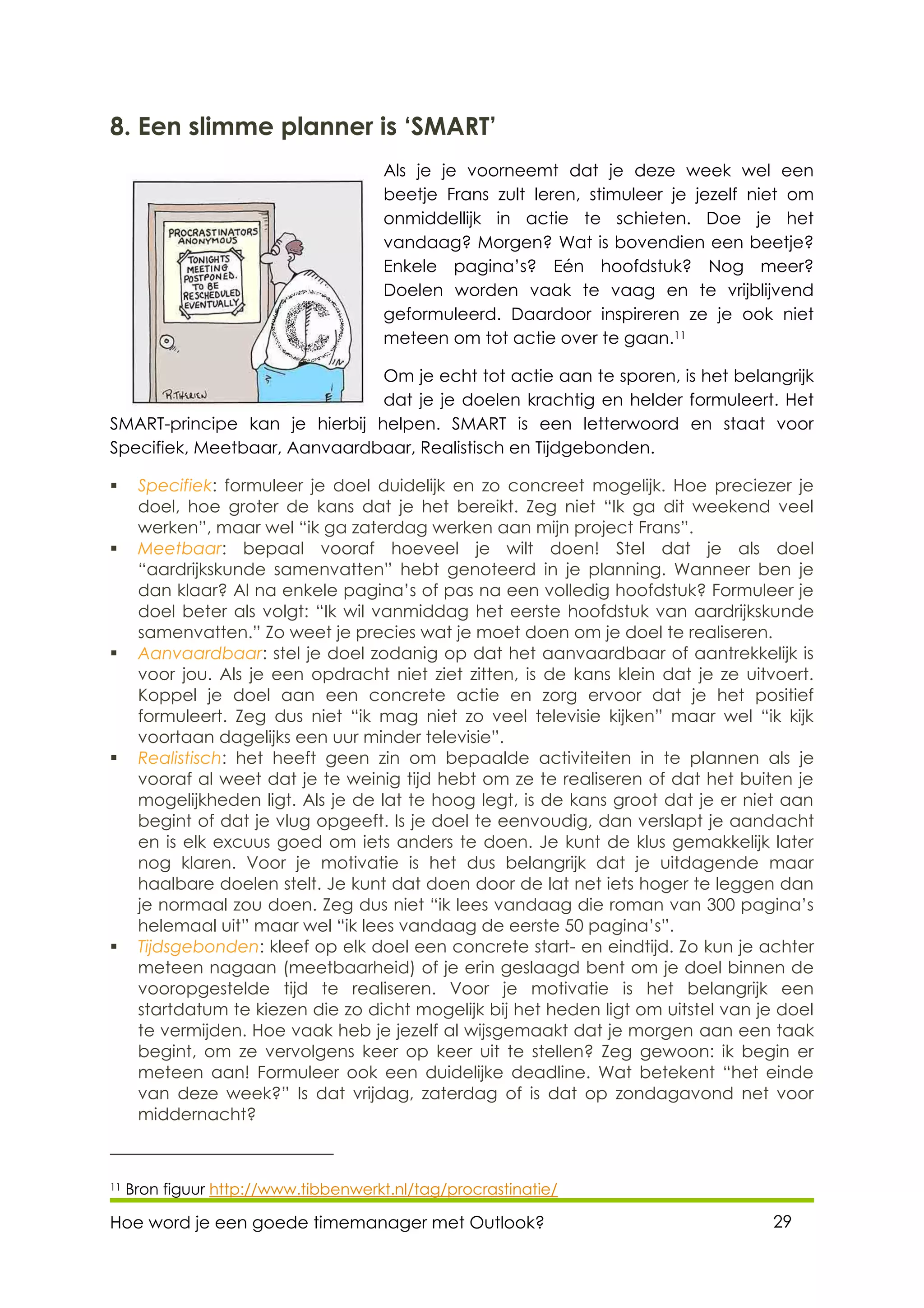 deel 1: Hoe word je een goede timemanager met outlook: handleiding | PDF
