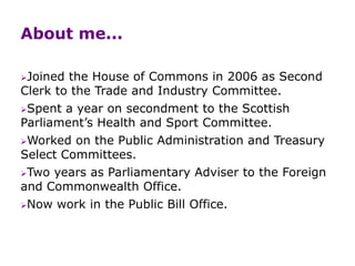 House of Commons presentation | PPTX