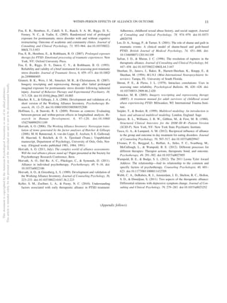 The Relationship between Alliance & Outcome in PTSD | PDF