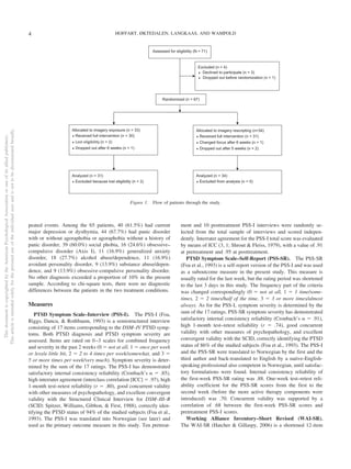 The Relationship between Alliance & Outcome in PTSD | PDF