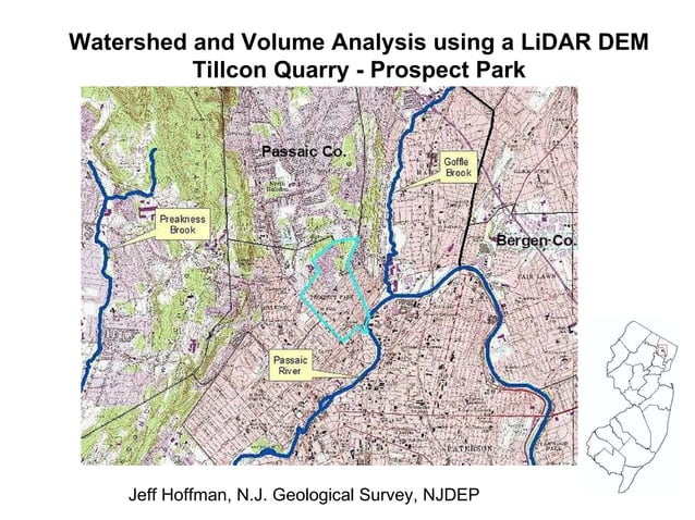 Watershed and Volume Analysis using a LiDAR DEM | PPT | Geography | Science