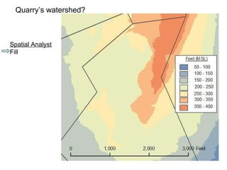 Watershed and Volume Analysis using a LiDAR DEM | PPT | Geography | Science