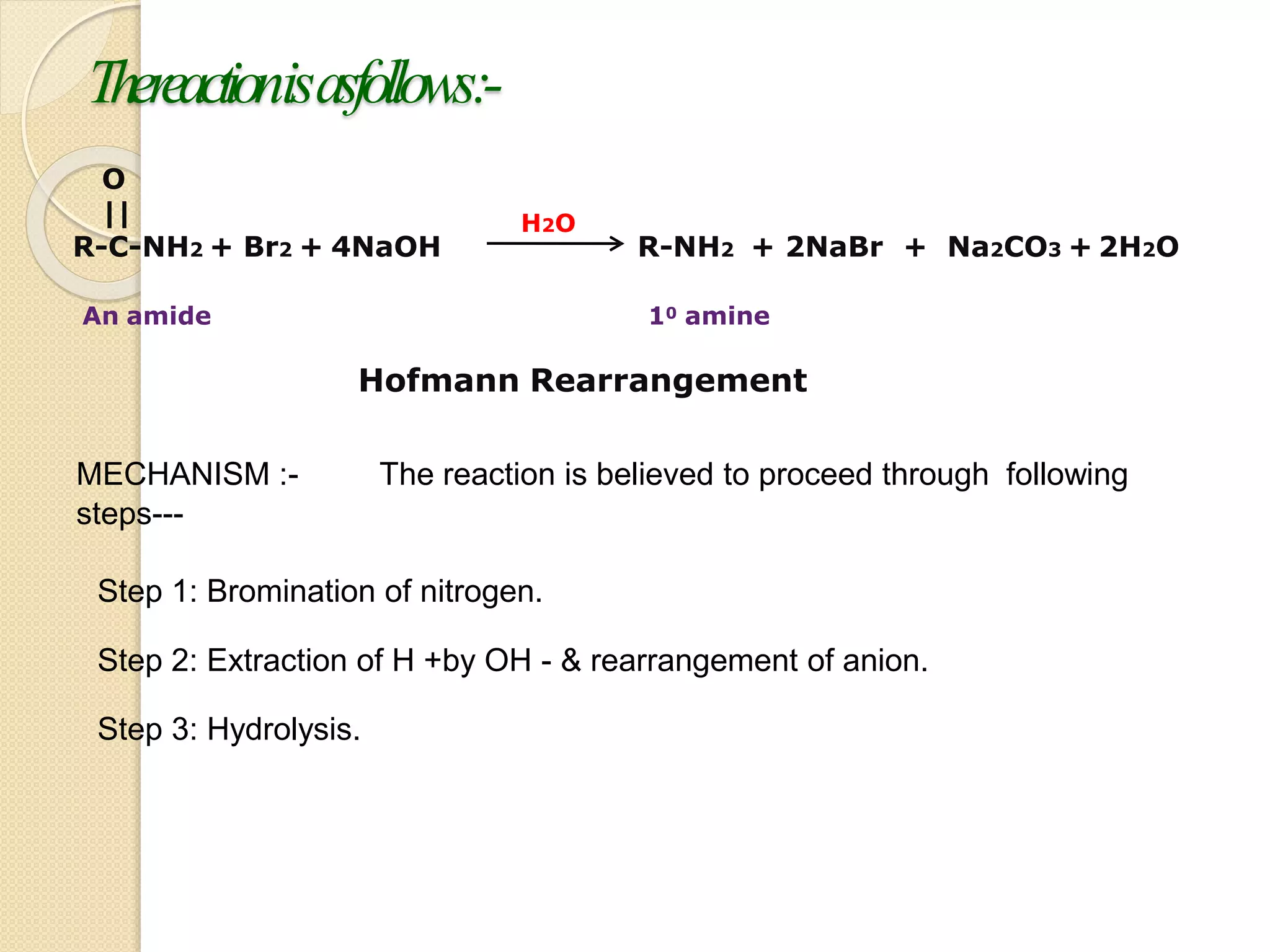 Hoffmann reaction | PPTX