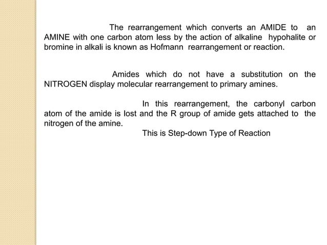 Hoffmann reaction | PPTX
