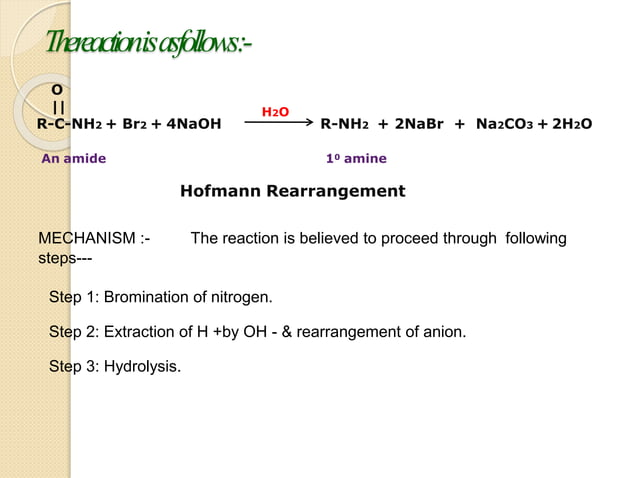Hoffmann reaction | PPTX