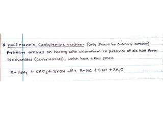 Hoffmann's Carbylamine Reaction | PDF