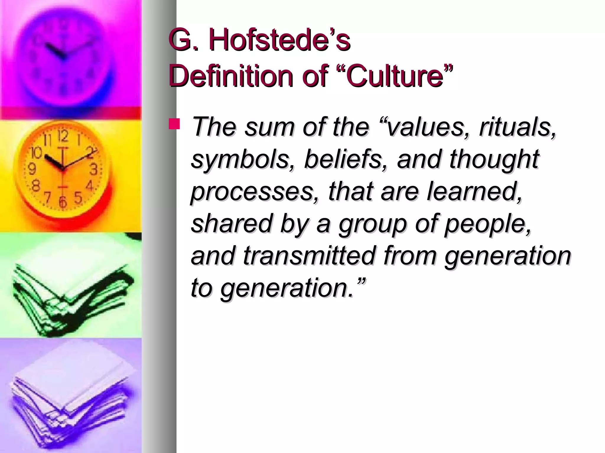 Hofstede's Cultural Dimensions Theory | PPT