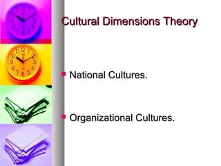 Hofstede's Cultural Dimensions Theory | PPT