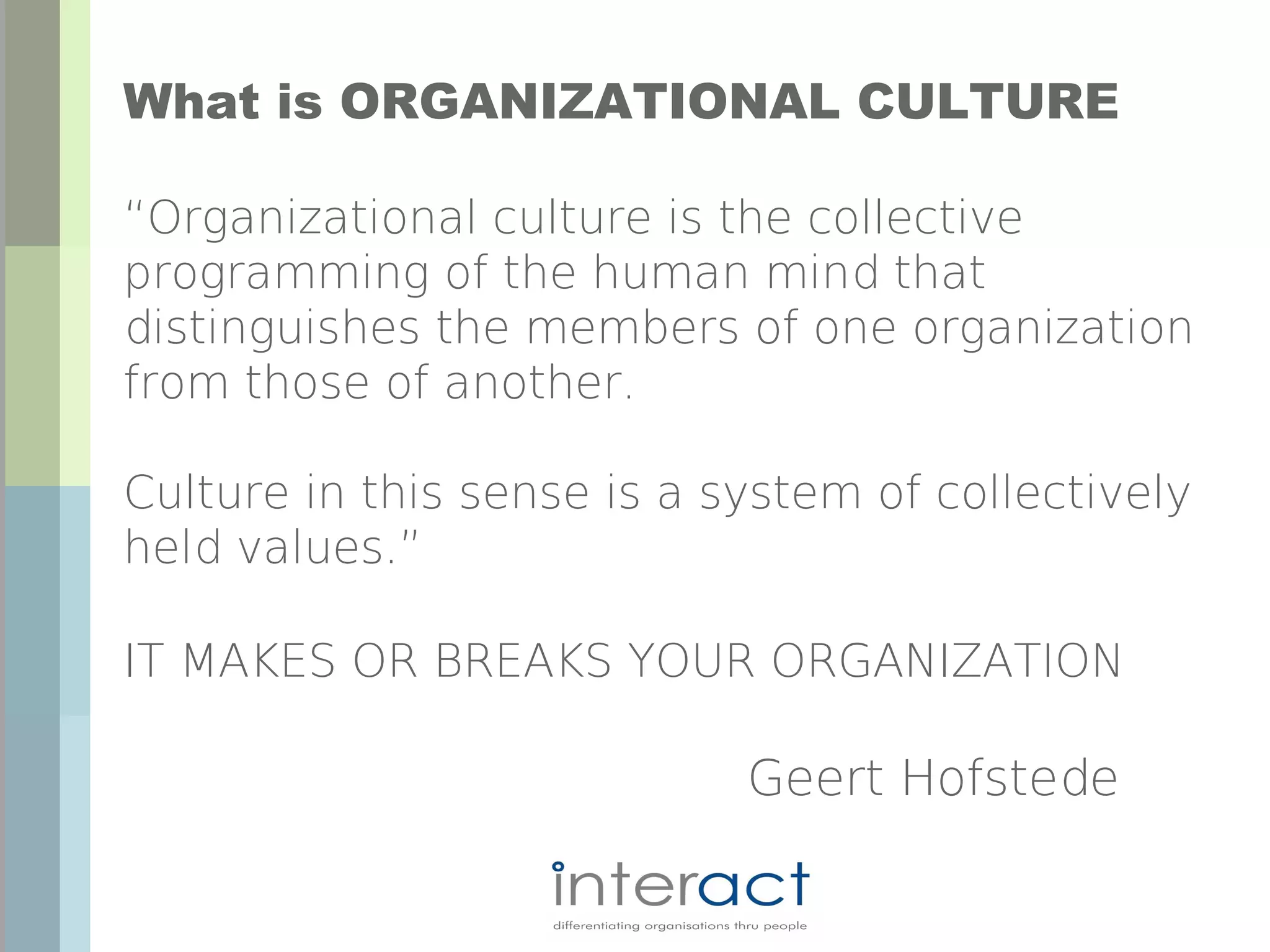 Geert Hofstede model for analysing organizational cultures | PDF