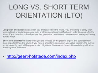 Hofstede cultural dimensions | PPTX