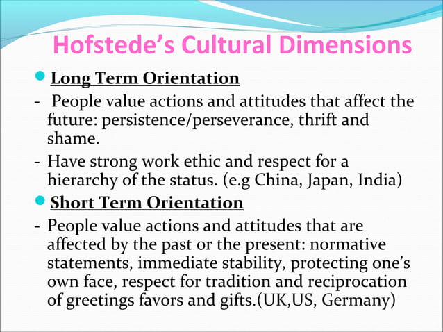 HOFSTEDE DIMENSION | PPT