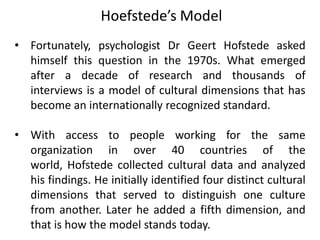 Hofstede model | PPTX