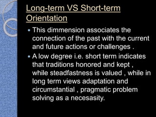 Hofstede's cultural dimension theory | PPTX