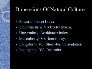 Hofstede's cultural dimension theory | PPTX