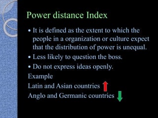 Hofstede's cultural dimension theory | PPTX