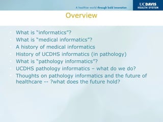 Pathology Informatics: Past, Present, and Future | PPT