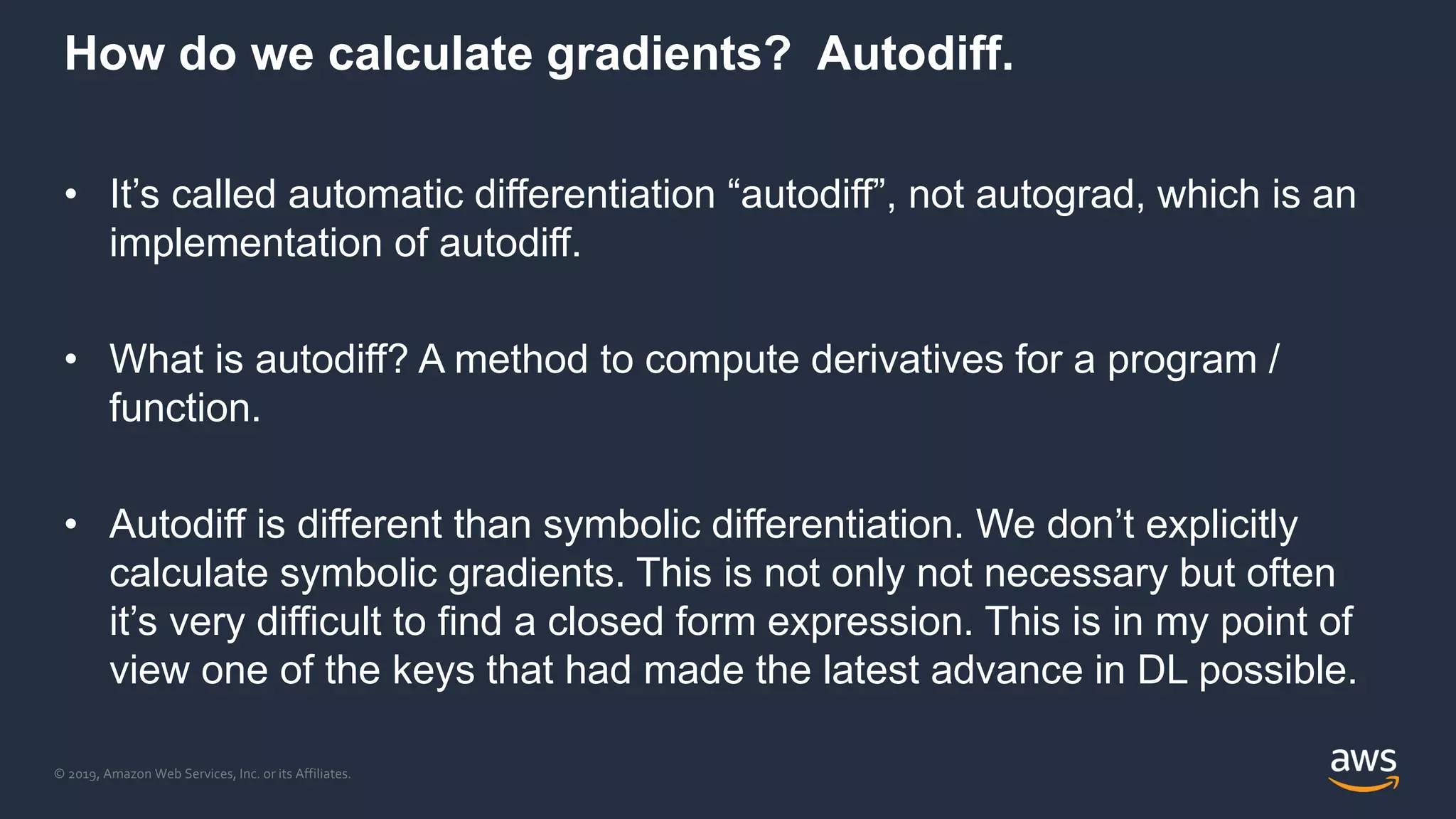 The essence of deep learning, automatic differentiation | PPT