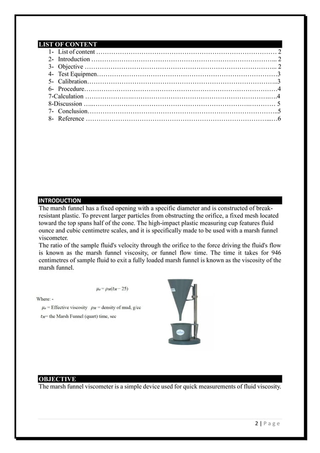 drilling. Funnel viscosity pdf | PDF