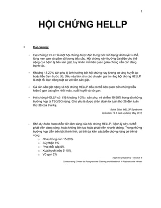 HỘI CHỨNG HELLP | PDF