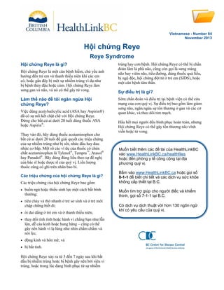 Hội chứng Reye | PDF